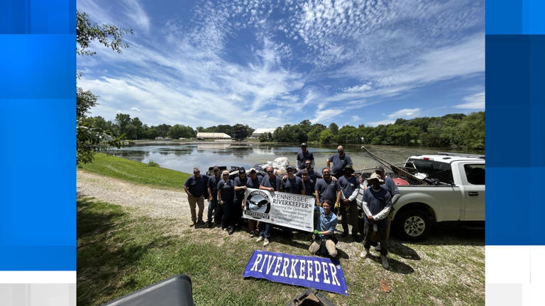 A ton of trash pulled from the Tennessee River — literally
