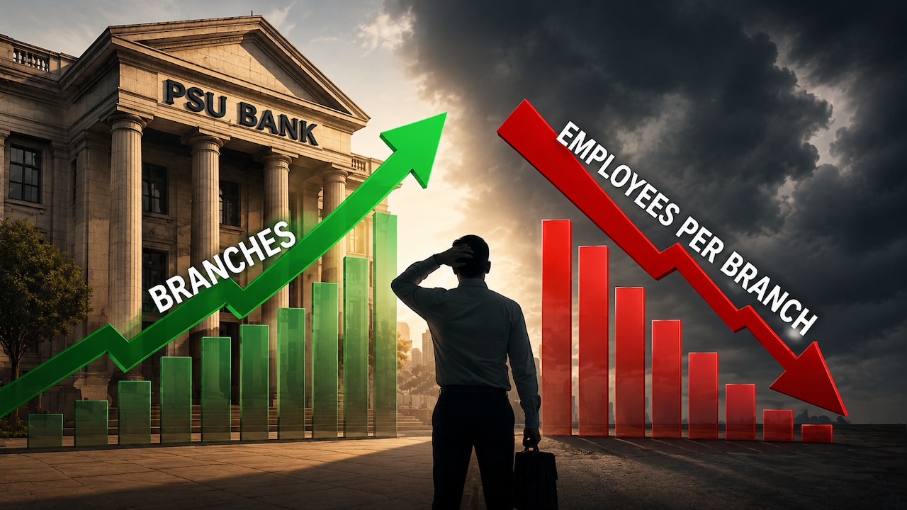PSU banks added more branches but employee growth didn't keep up amid ...