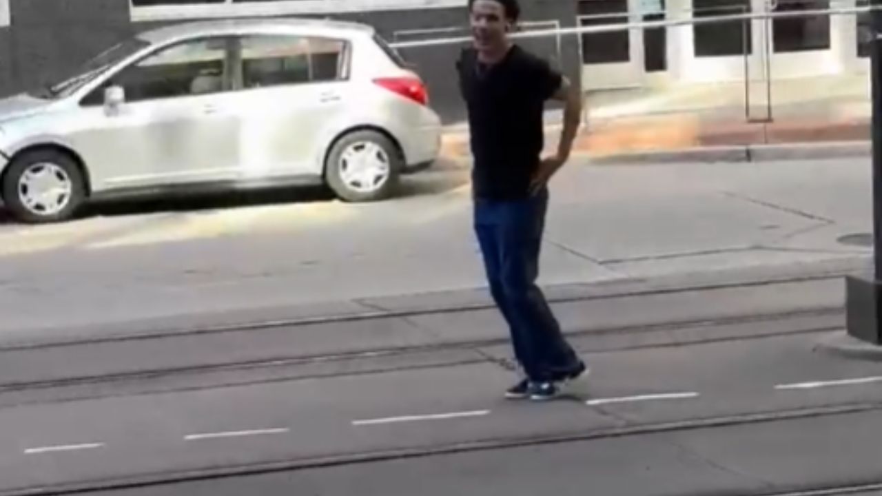 Hippie jump goes wrong as skater misses the board