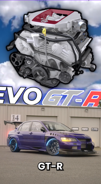 EvoGTR Mitsubishi Evo 8 with R35 GTR engine 1250hp