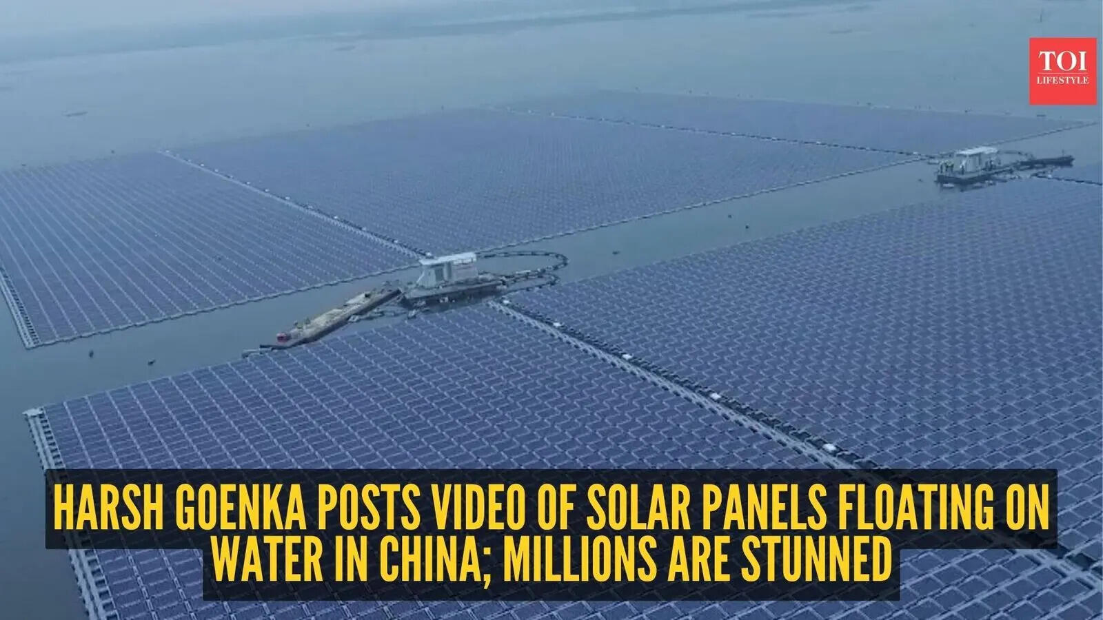 'Mind-boggling': Harsh Goenka shares video of floating solar panels in ...