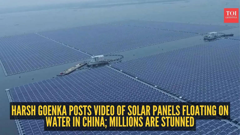 'Mind-boggling': Harsh Goenka shares video of floating solar panels in ...