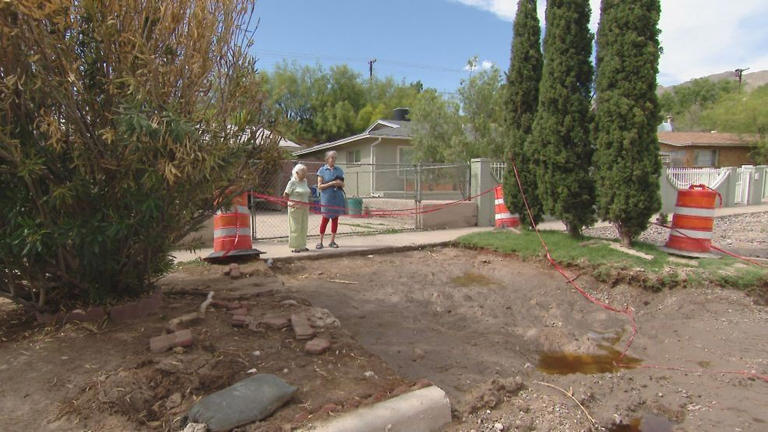 Central El Paso water line damage blocks 82-year-old's driveway for ...