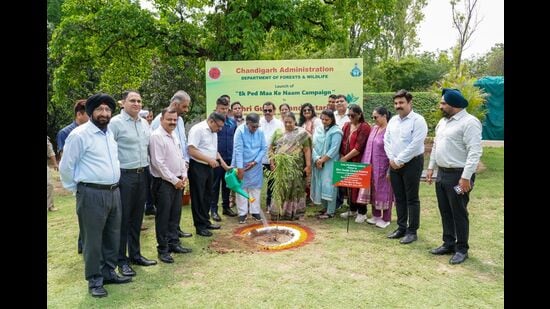 Chandigarh: Kataria leads plantation drive on World Environment Day