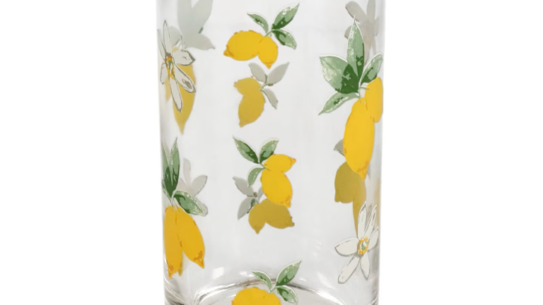 Dollar Tree's lemon-themed glasses add cheerful color to your summer drinks