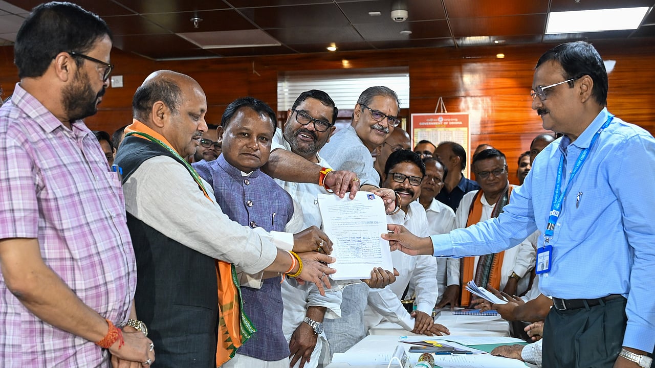 Debashish Samantaray files papers as BJP candidate for Rajya Sabha bypoll