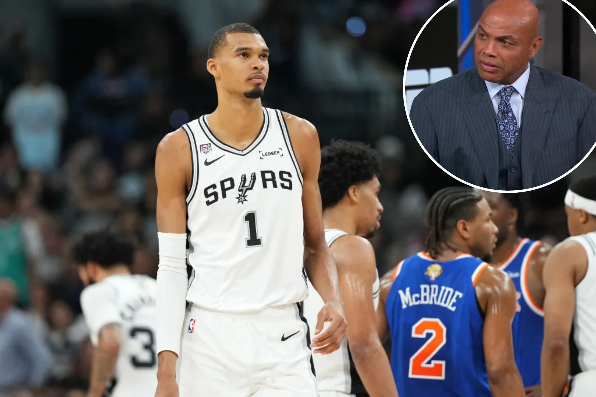 Charles Barkley eviscerates Wemby after Karl-Anthony Towns dominates ...