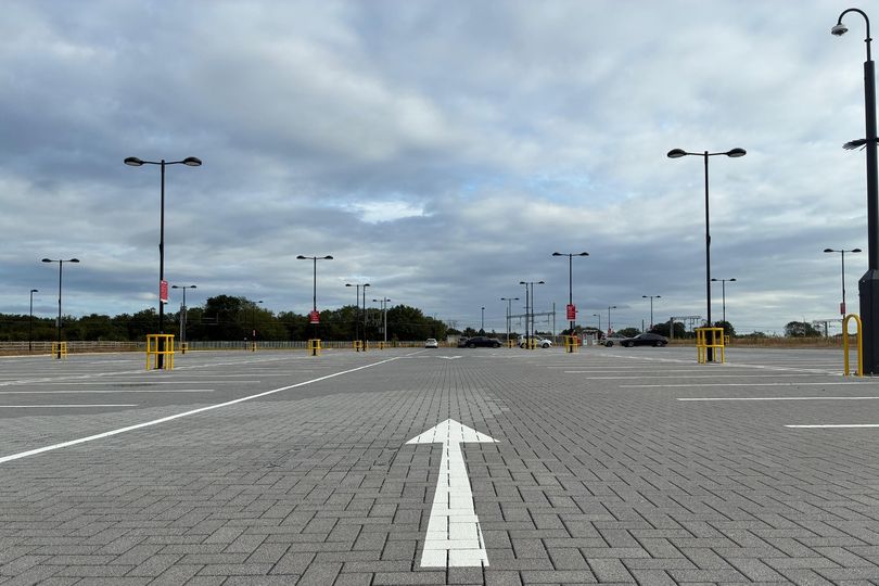 The huge Essex car park outside train station that hardly anybody uses
