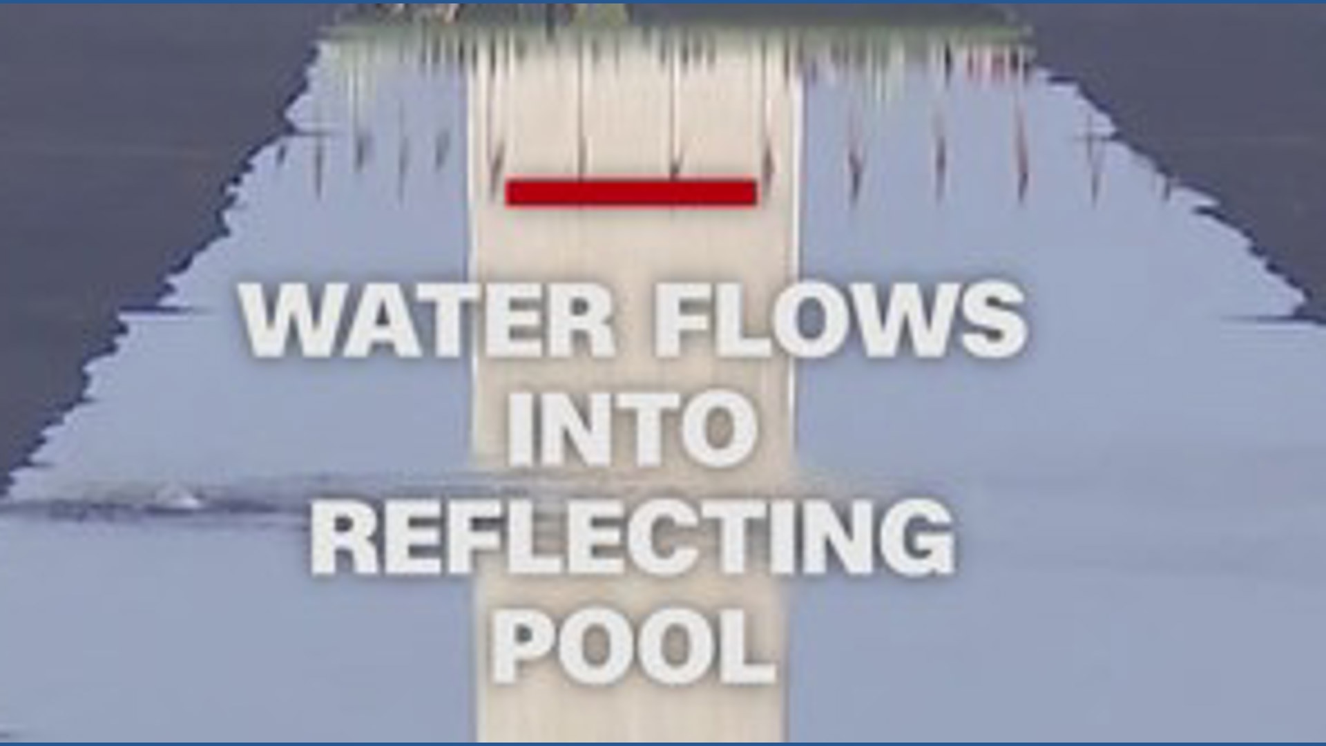 Water now flowing into reflecting pool