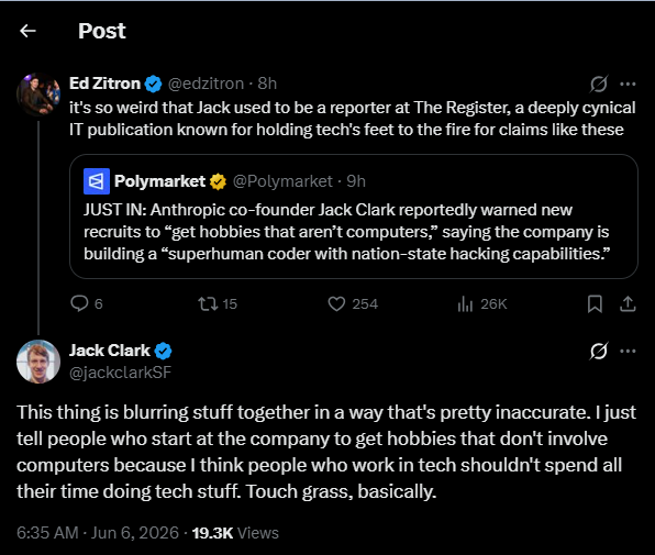 Anthropic cofounder wants brake pedal for AI, says youth can keep up ...
