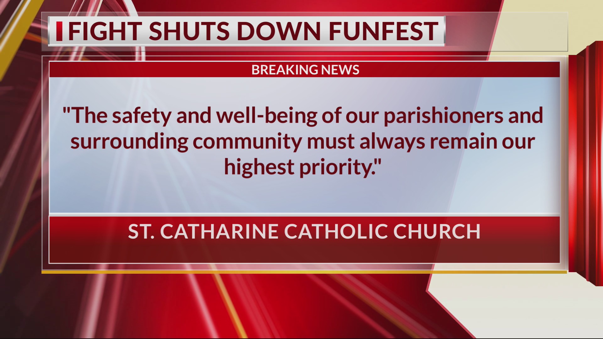 Fight shuts down Fun Fest at St. Catharine Catholic Church