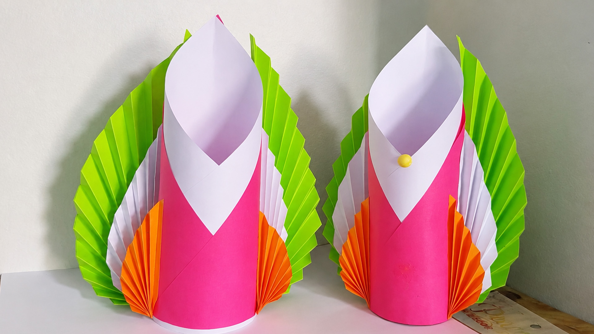 How to make a paper flower vase at home