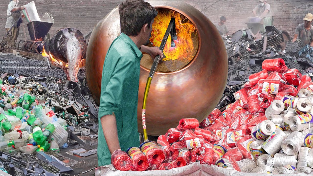 Extreme way they recycle & transform plastic waste in Pakistan