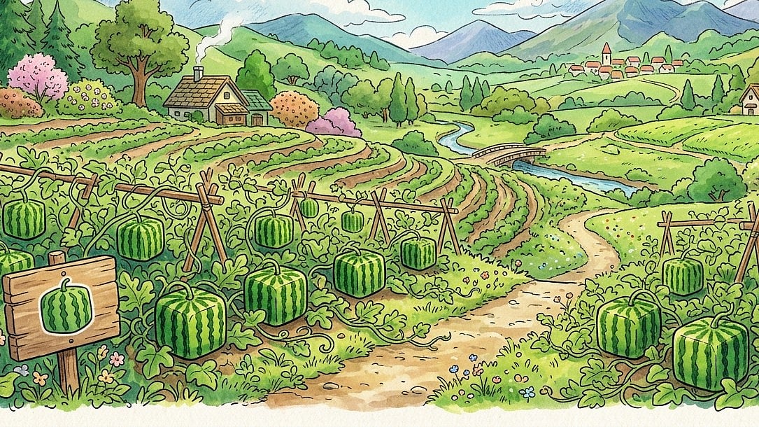 Why does Japan grow square watermelons that nobody actually eats?