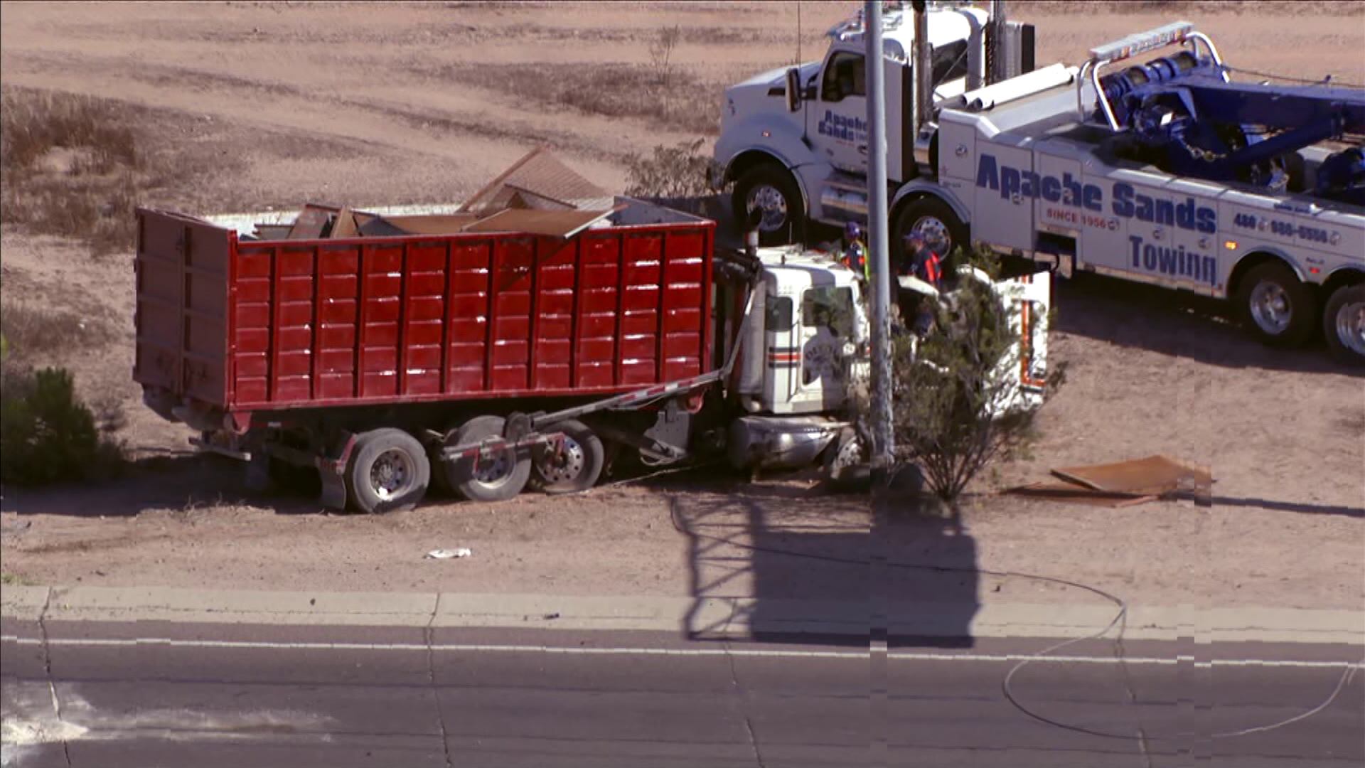 US 60 reopens in Apache Junction after head-on crash involving dump truck