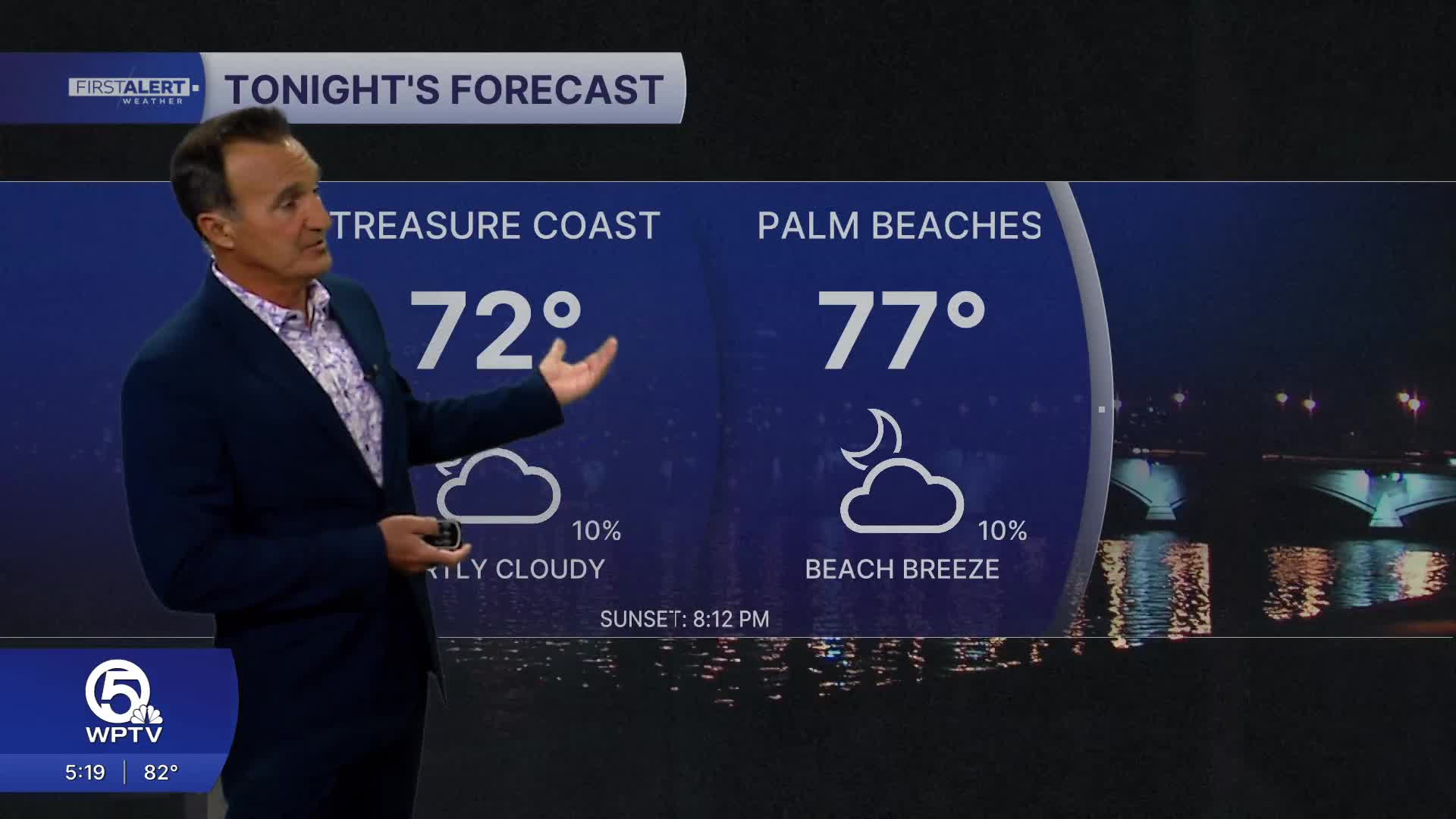 WPTV First Alert weather forecast for evening of Friday, June 5, 2026