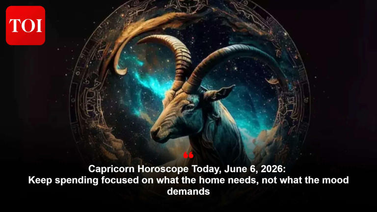 Capricorn horoscope today, June 6, 2026: Keep spending focused on what ...