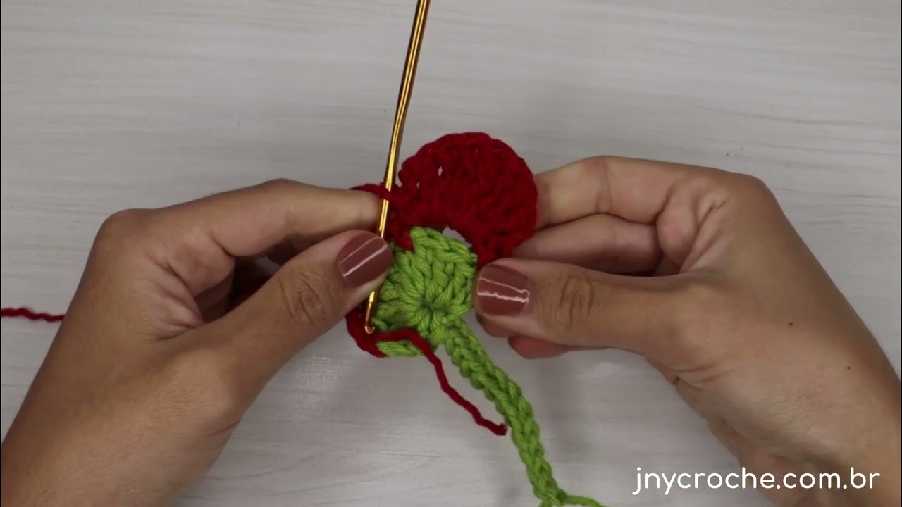Flor de crochê simples para aplicação passo a passo | Cortes | JNY Crochê