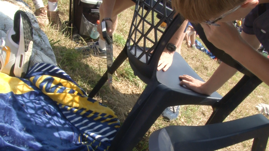 Plastic chairs and pepperoni rolls: WVU fans take over 'Randy’s Ridge'