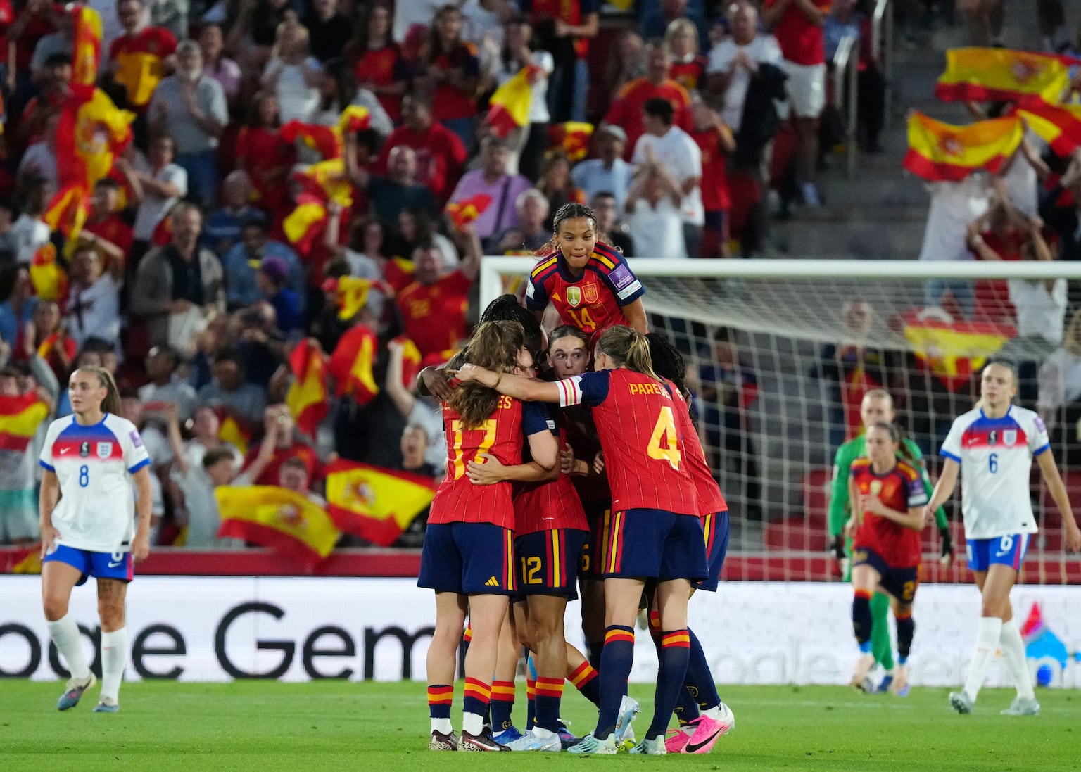 England thrashed by Spain to dent automatic World Cup qualification hopes