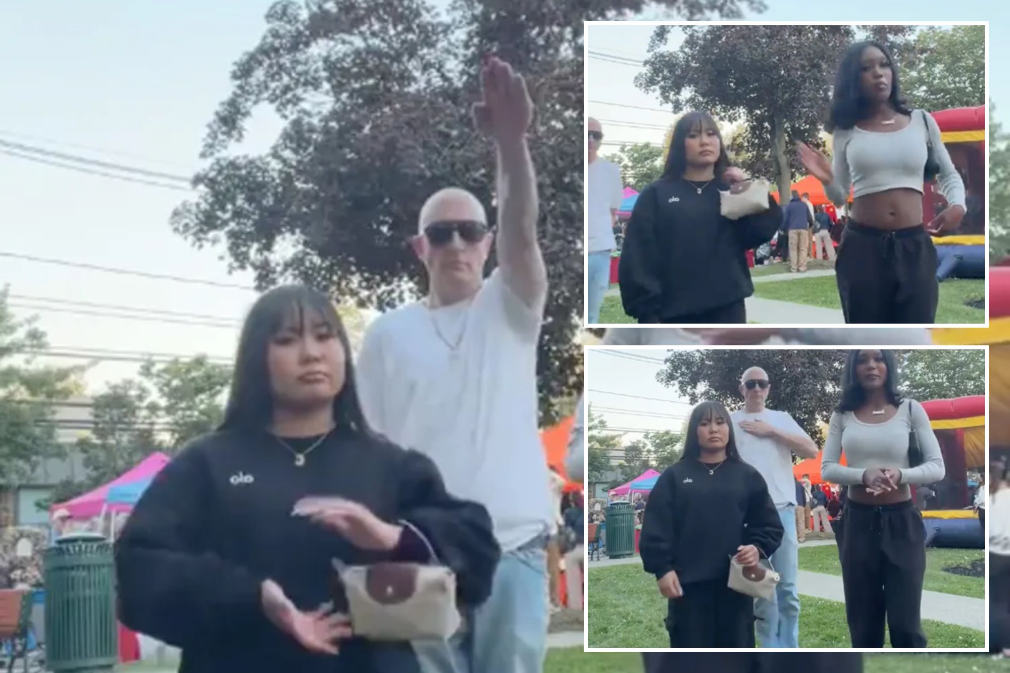 Creep brazenly photobombs NY block party with Nazi salute: 'No place in ...