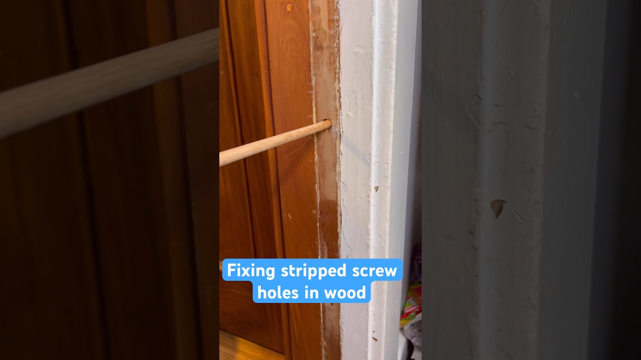 One way to fix stripped screw holes in wood #diy #homerenovation # ...
