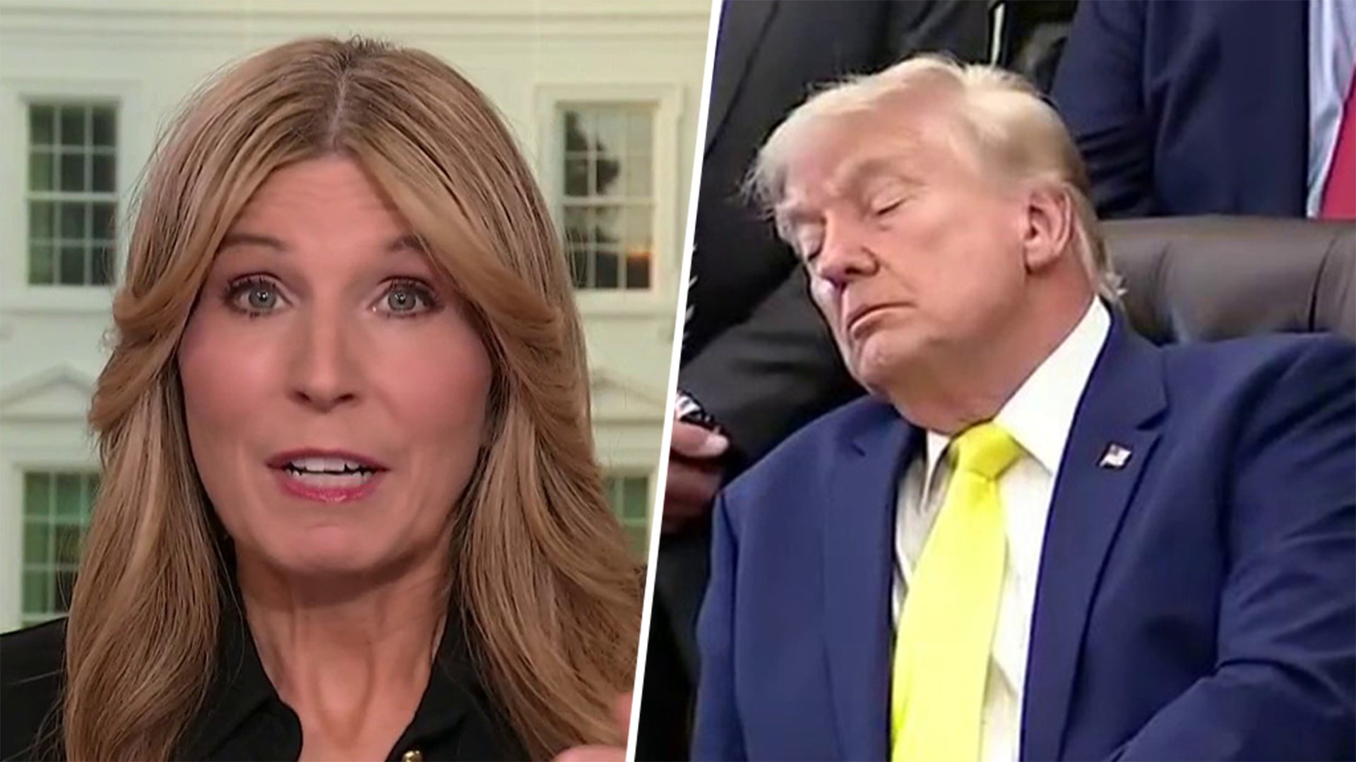 'He's a laughing stock': Nicolle reacts to Trump asleep on camera again ...