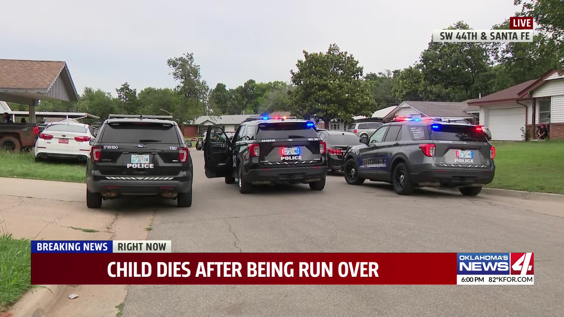Child dies after being run over