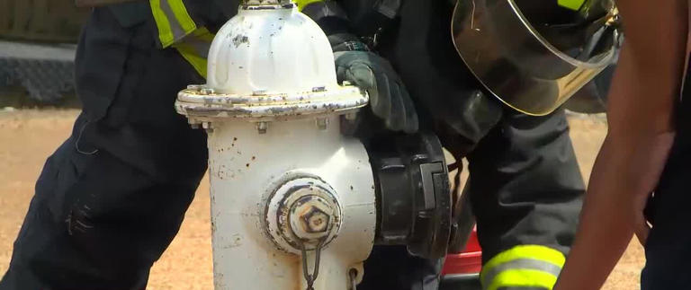Jackson Fire Department demonstrates fireground response amid hydrant ...