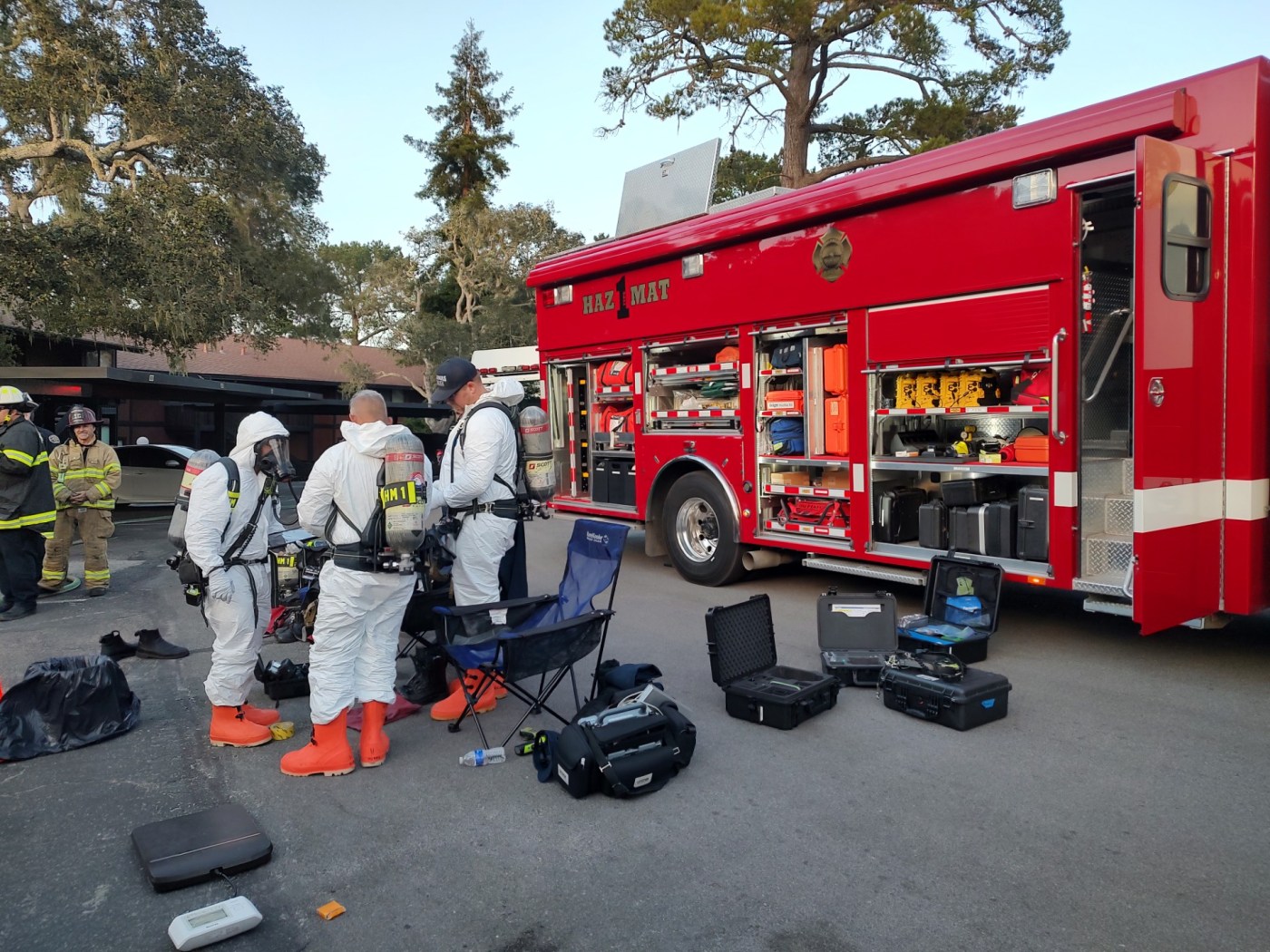 Monterey hazardous materials team evacuates apartment