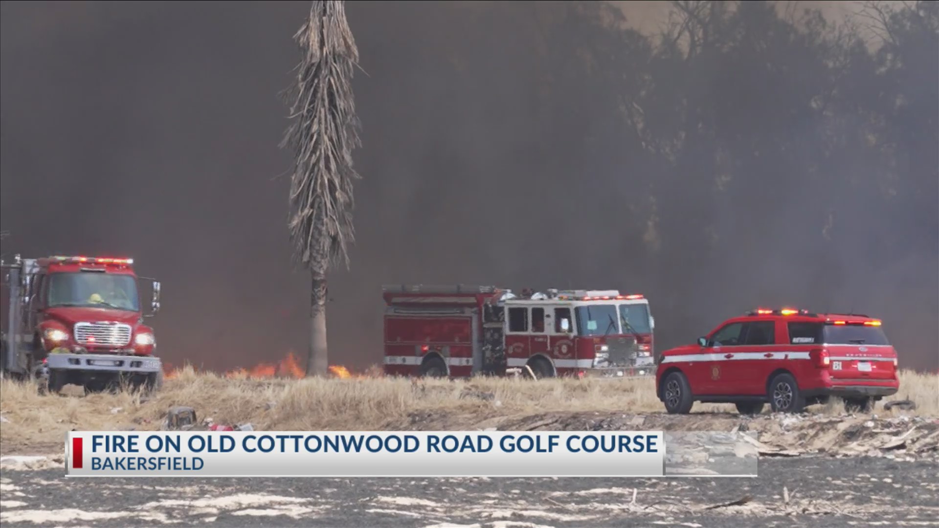 Firefighters working to contain grass fire at former golf course in ...