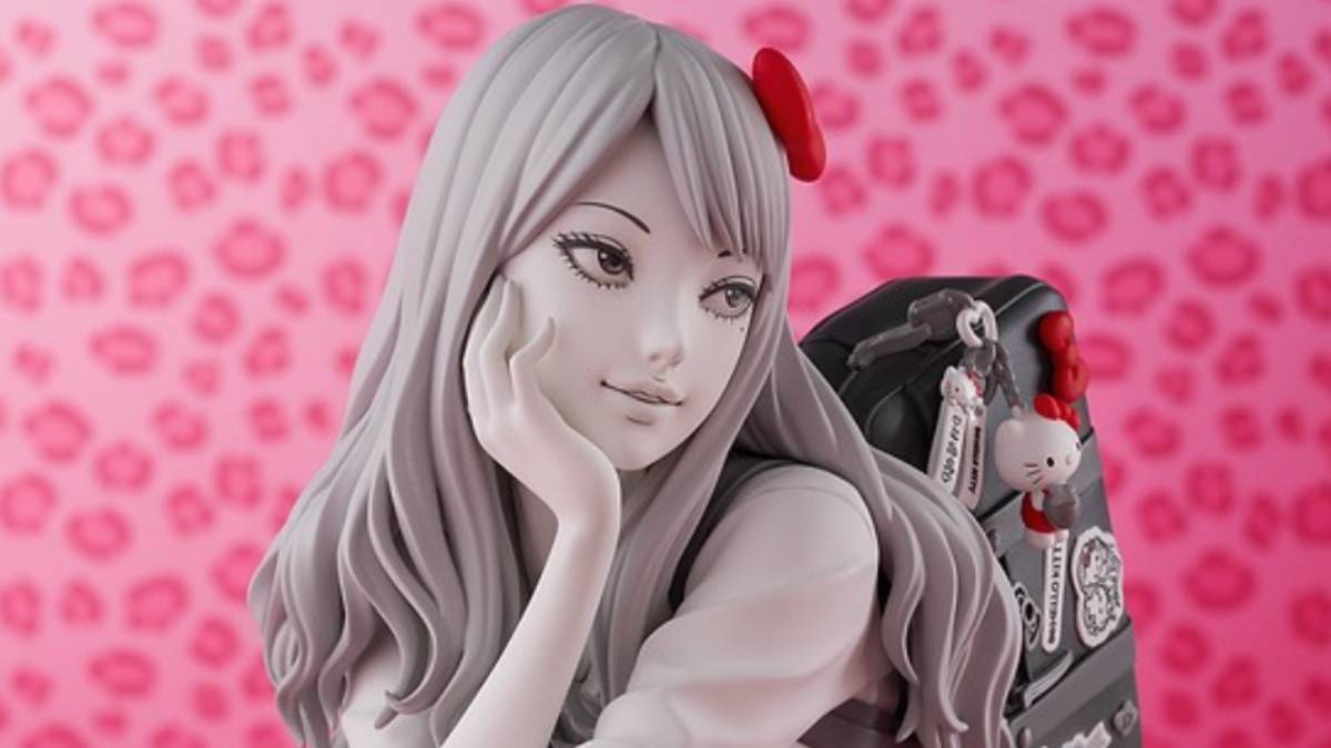New Junji Ito figure is gyaru Tomie with Hello Kitty