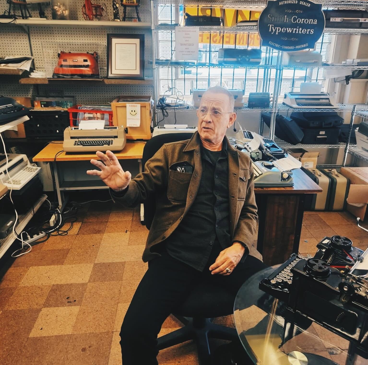 Tom Hanks visits Berkeley Typewriter store