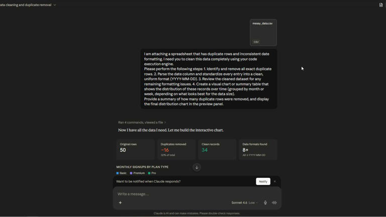 Claude's no-code canvas replaces hours of Python debugging in minutes