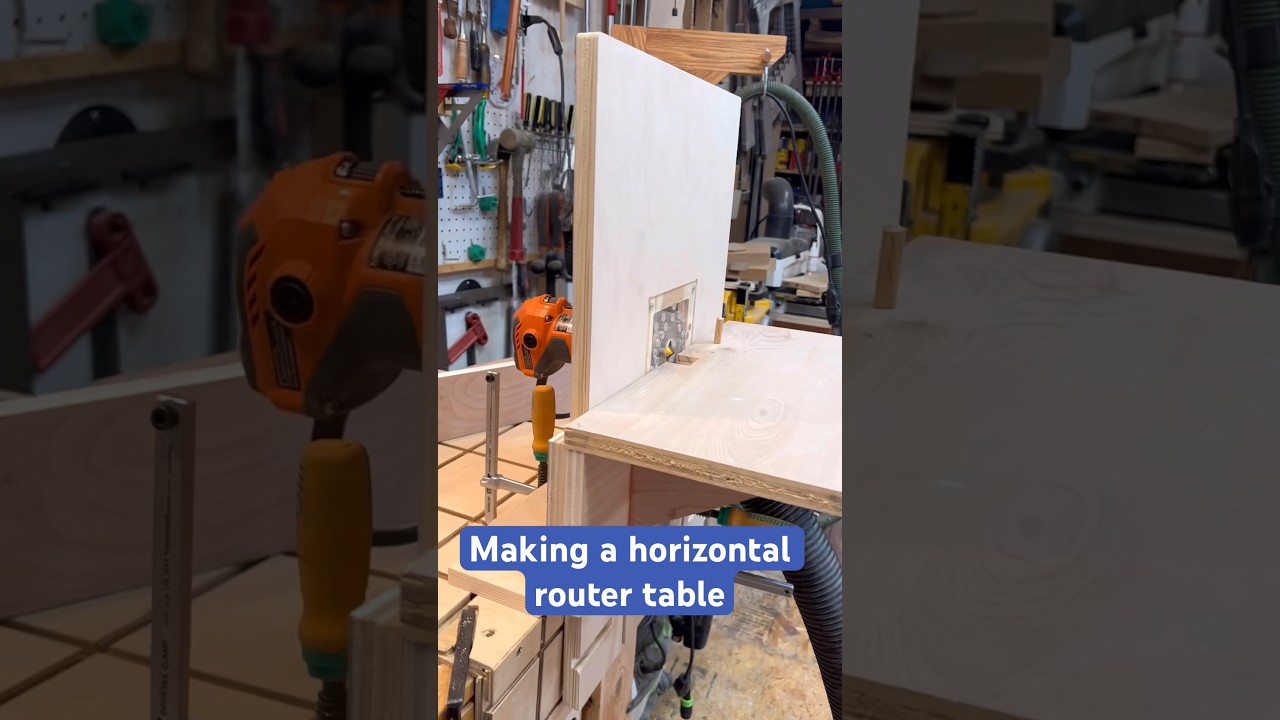 Making a quick and easy horizontal router table #diy #woodworking #tools