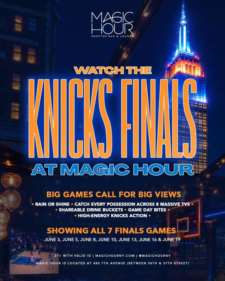 Rooftop bar in Times Square hosting Knicks NBA Finals watch parties ...