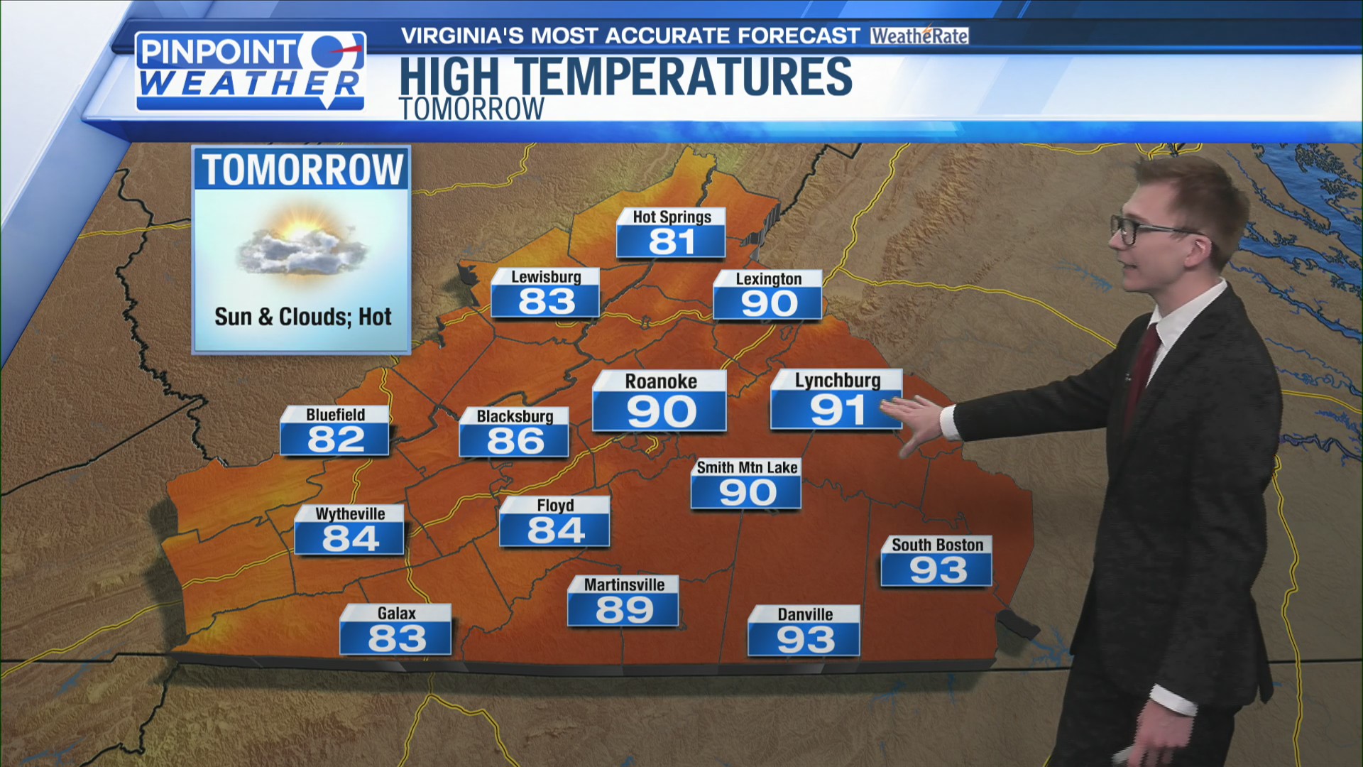 Pinpoint weather: Friday evening forecast