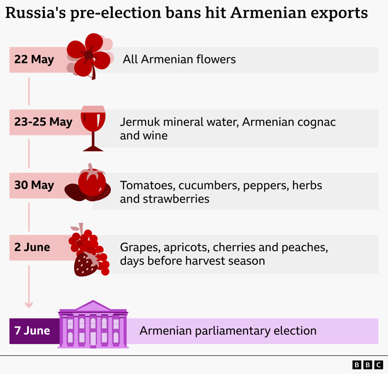 Armenia braces for election as Russia piles pressure on pro-West government