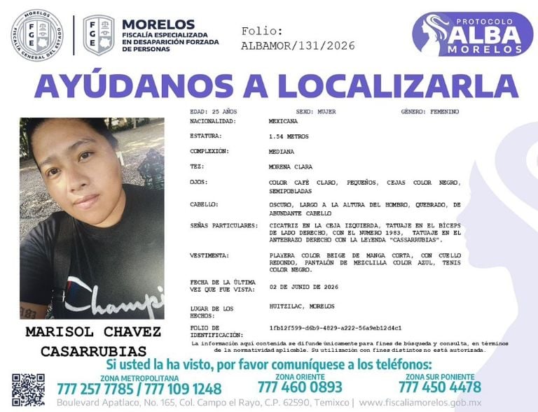 Desaparecen los jóvenes Dorian Alí y Marisol en Huitzilac, Morelos