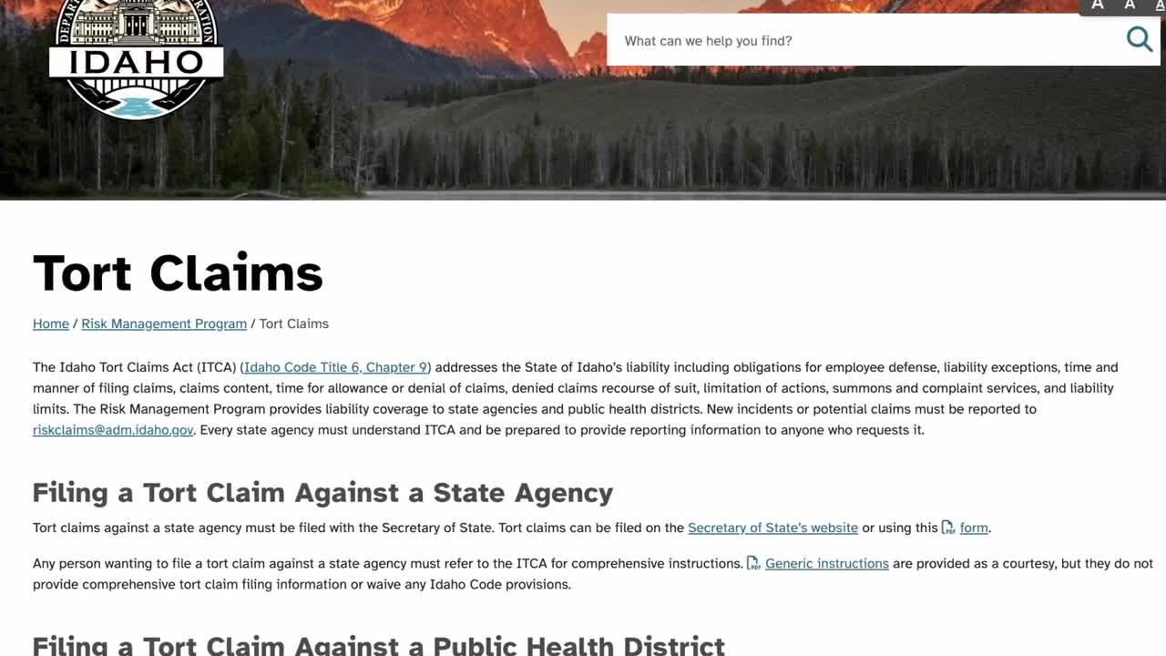 Idaho News 6 breaks down what a tort claim is
