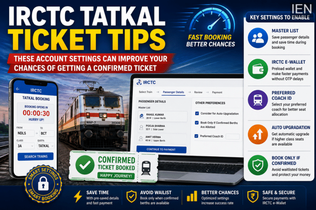 IRCTC tatkal ticket tips: These account settings can improve your ...