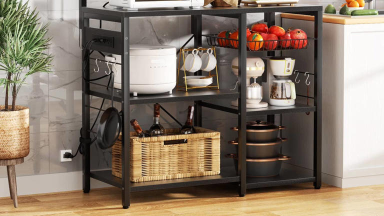 Walmart's $90 baker's rack offers stylish storage solutions for your ...