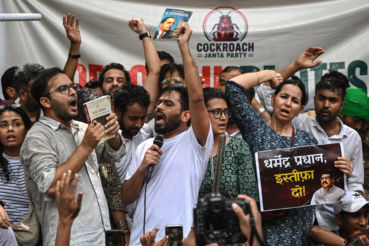 Viral party for India’s ‘cockroaches’ hold first protest in Delhi