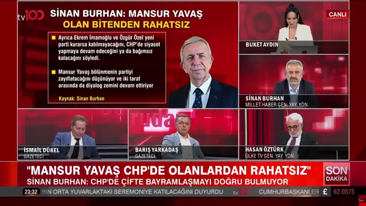 Sinan Burhan ile Barış Yarkadaş arasında canlı yayında Mansur Yavaş ...