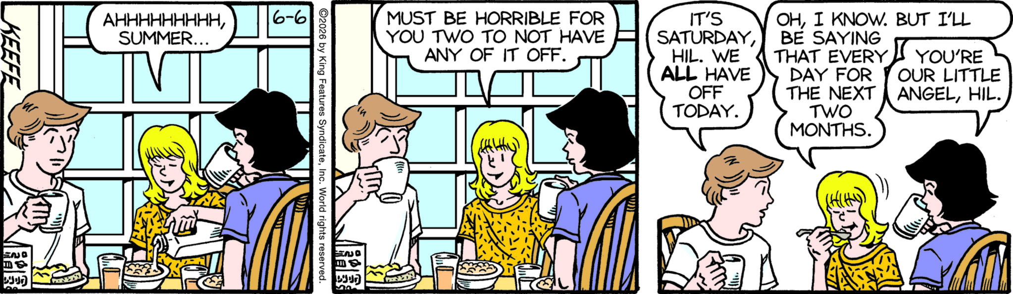 Sally Forth by Francesco Marciuliano; drawn by Jim Keefe