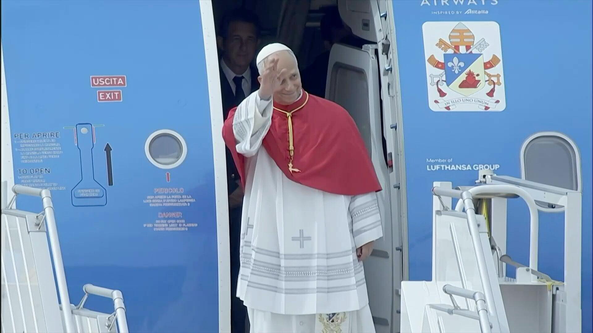 L'arrivo di Papa Leone XIV a Madrid