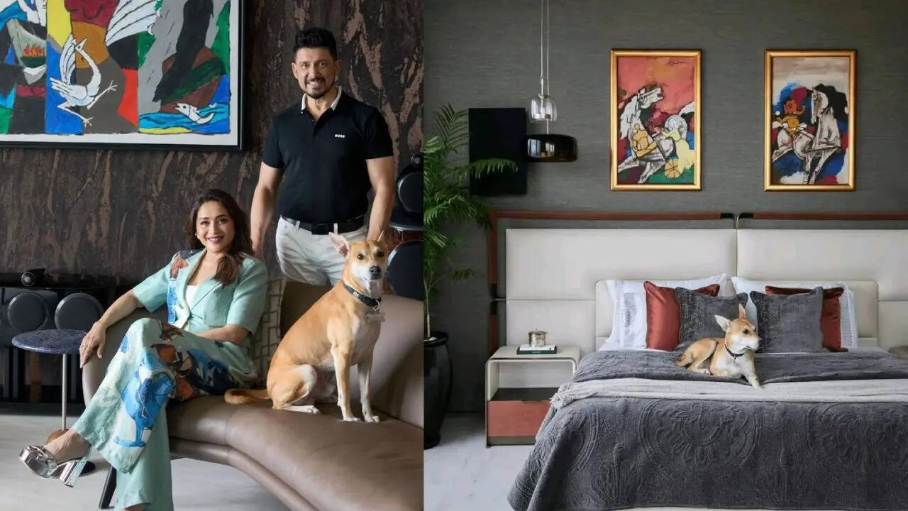 Inside Madhuri Dixit's Rs. 48 crore house in Worli: Arabian Sea views ...