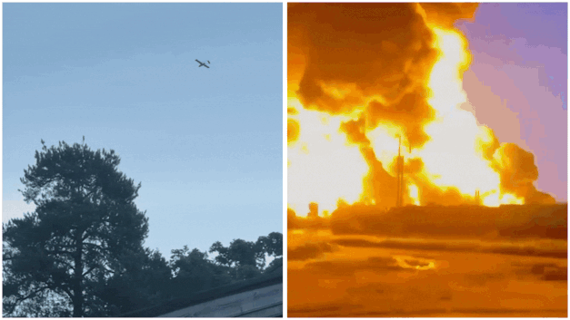 Watch: Ukrainian drones hit St Petersburg region again; Russia claims ...