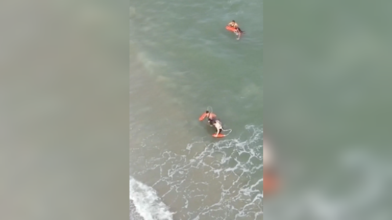 FDNY drone helps rescue swimmers in distress off Rockaway Beach after ...
