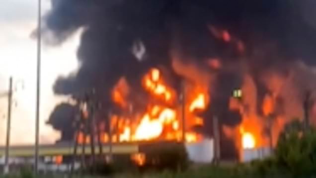 More Russian oil refineries on fire after drone strikes